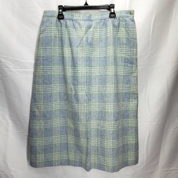 Pendleton | Skirts | Pendleton Vintage Plaid Wool Midi Aline Skirt 4 ...